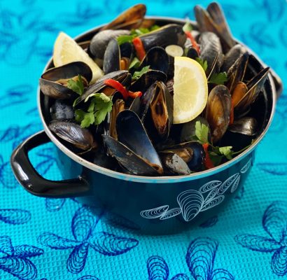 Mosselen op Thaise wijze met kokosmelk: